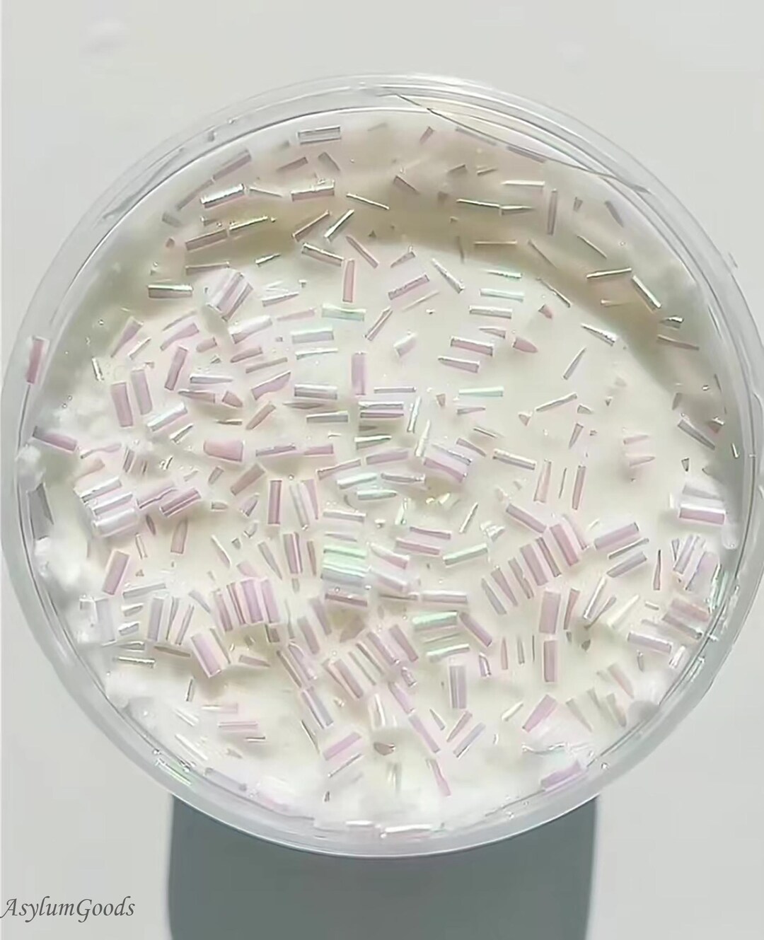 Tube Bead Slime,white Slime,stuffing Slime,stress Relief Slime,fluffy ...