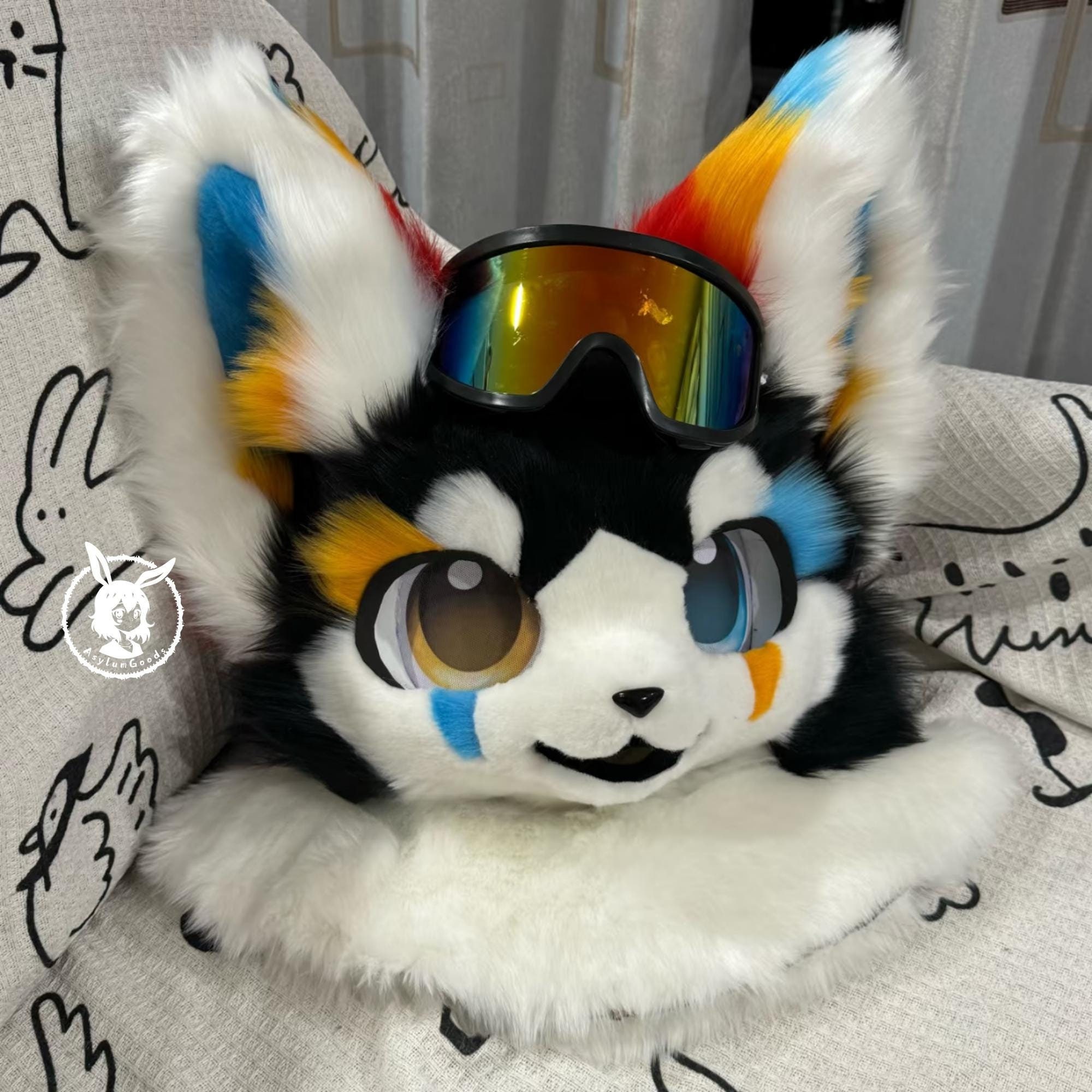 Cute Diver Husky Fursuit Head,cosplay Kenomo Furhead,theme Party,furry ...