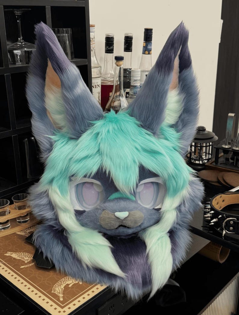 Forest Rabbit Adventurer Fursuit Head,cosplay Kenomo Furhead,theme ...