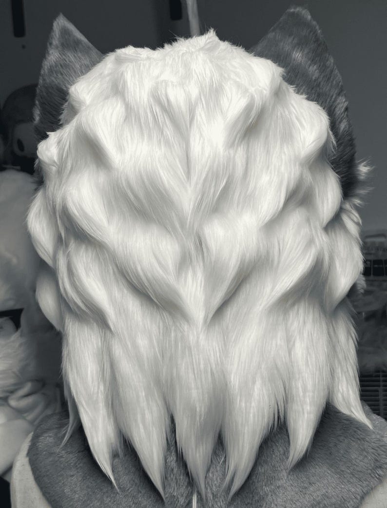 Mr. Gray Wolf Fursuit Head,cosplay Kenomo Furhead,theme Party,furry ...