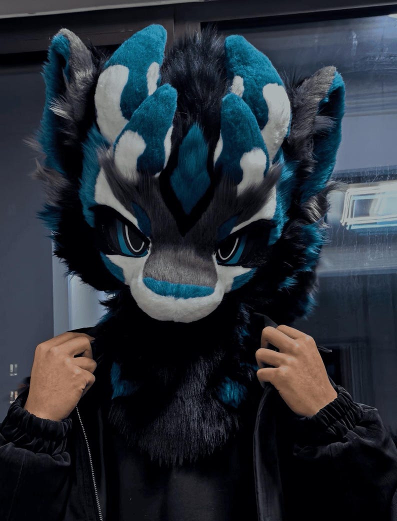 Death's Herald Fursuit Head,cosplay Kenomo Furhead,theme Party,furry ...