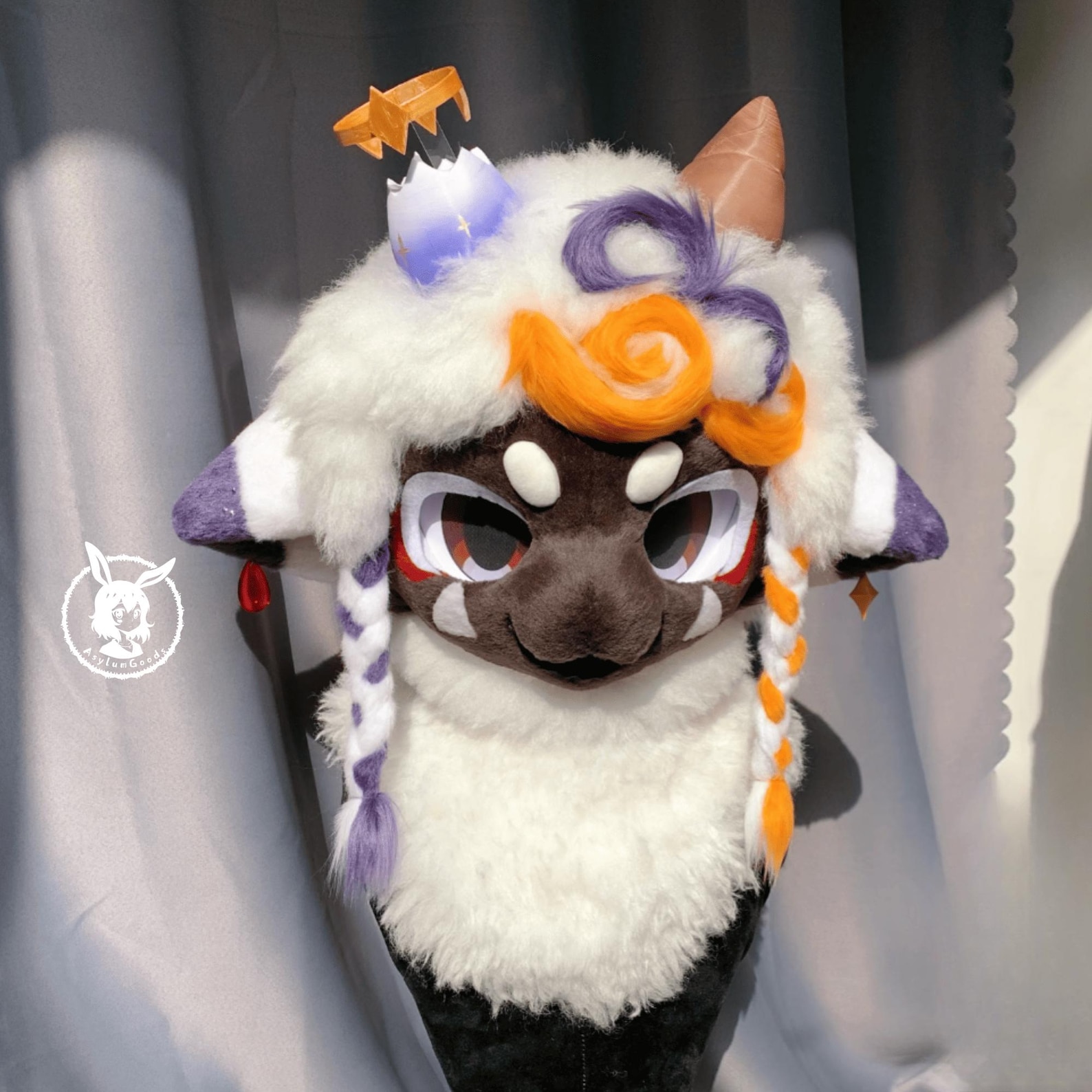 Lucifer Devil Lamb Fursuit Head,cosplay Kenomo Furhead,theme Party ...