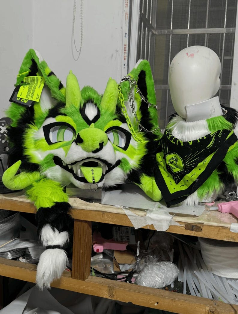 Venomous Wolf Fursuit Head,cosplay Kenomo Furhead,theme Party,furry ...