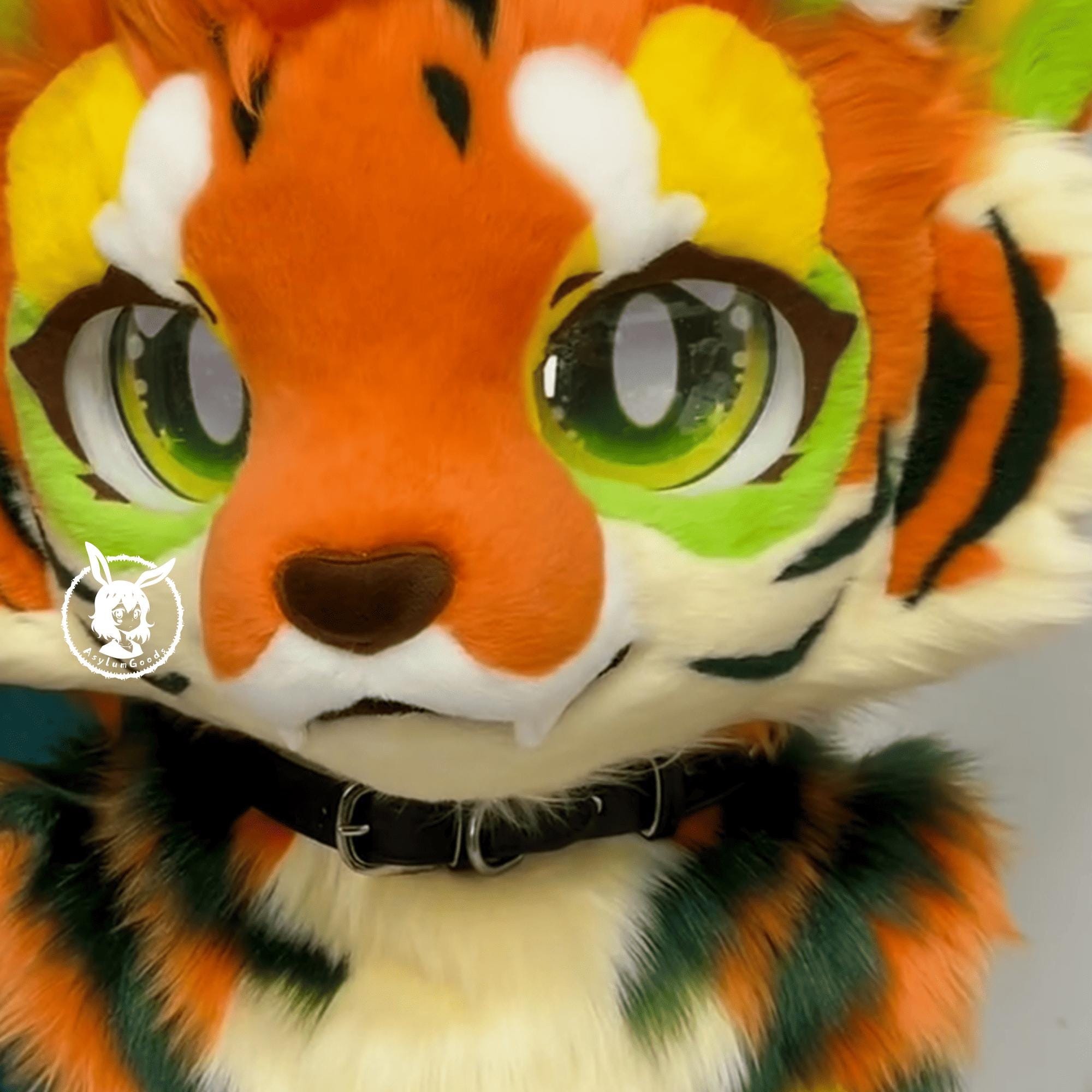 Grassland Elf Tiger Furry Head,cosplay Kenomo Fursuit Head,theme Party ...