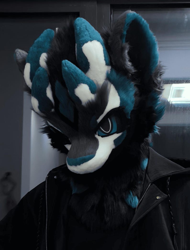 Death's Herald Fursuit Head,cosplay Kenomo Furhead,theme Party,furry ...