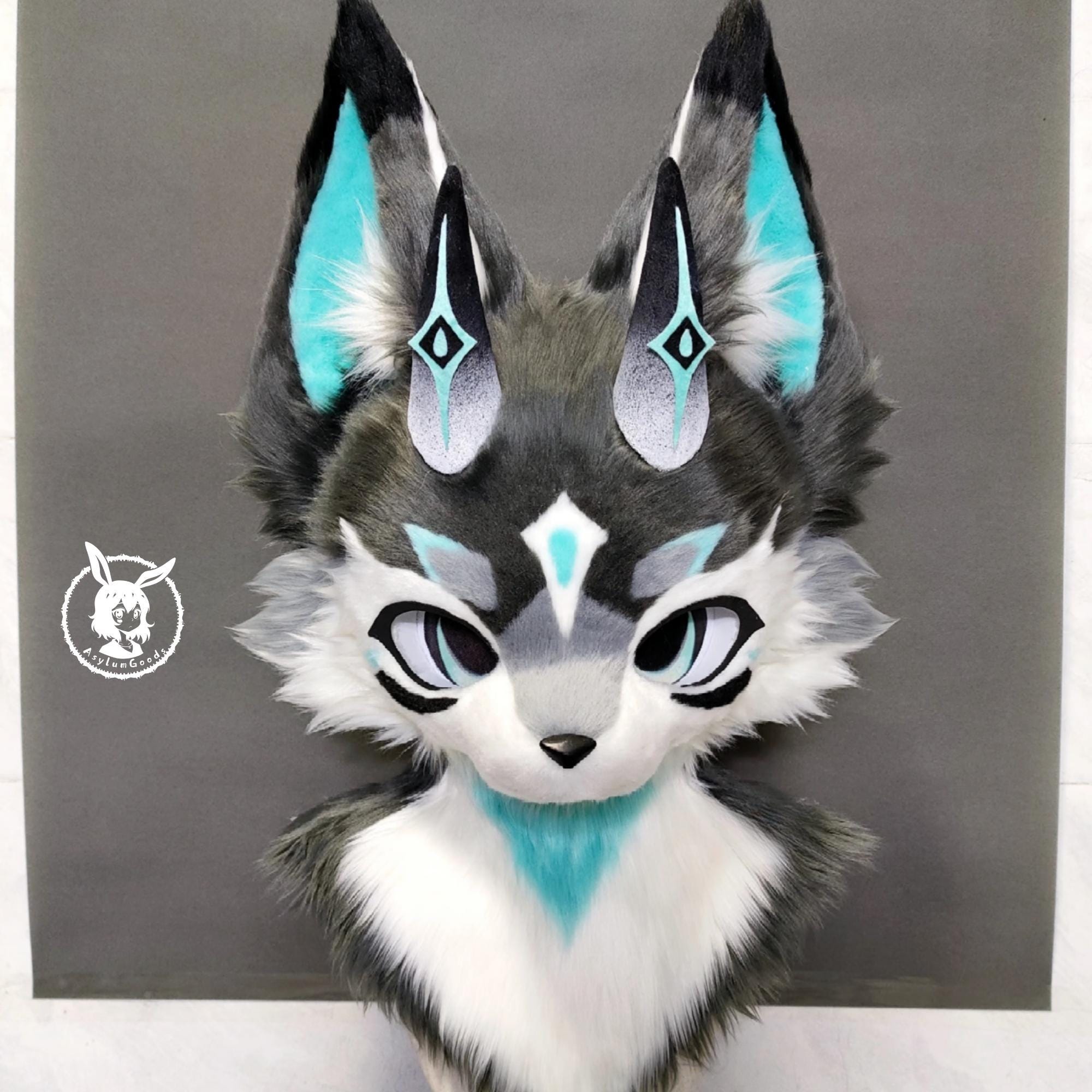 Blue Magic Wolf King Fursuit Head,cosplay Kenomo Furhead,theme Party ...