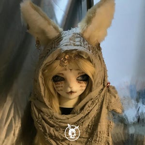Desert Rabbit With Glowing Eyes Fursuit Head,cosplay Kigurumi Furhead ...