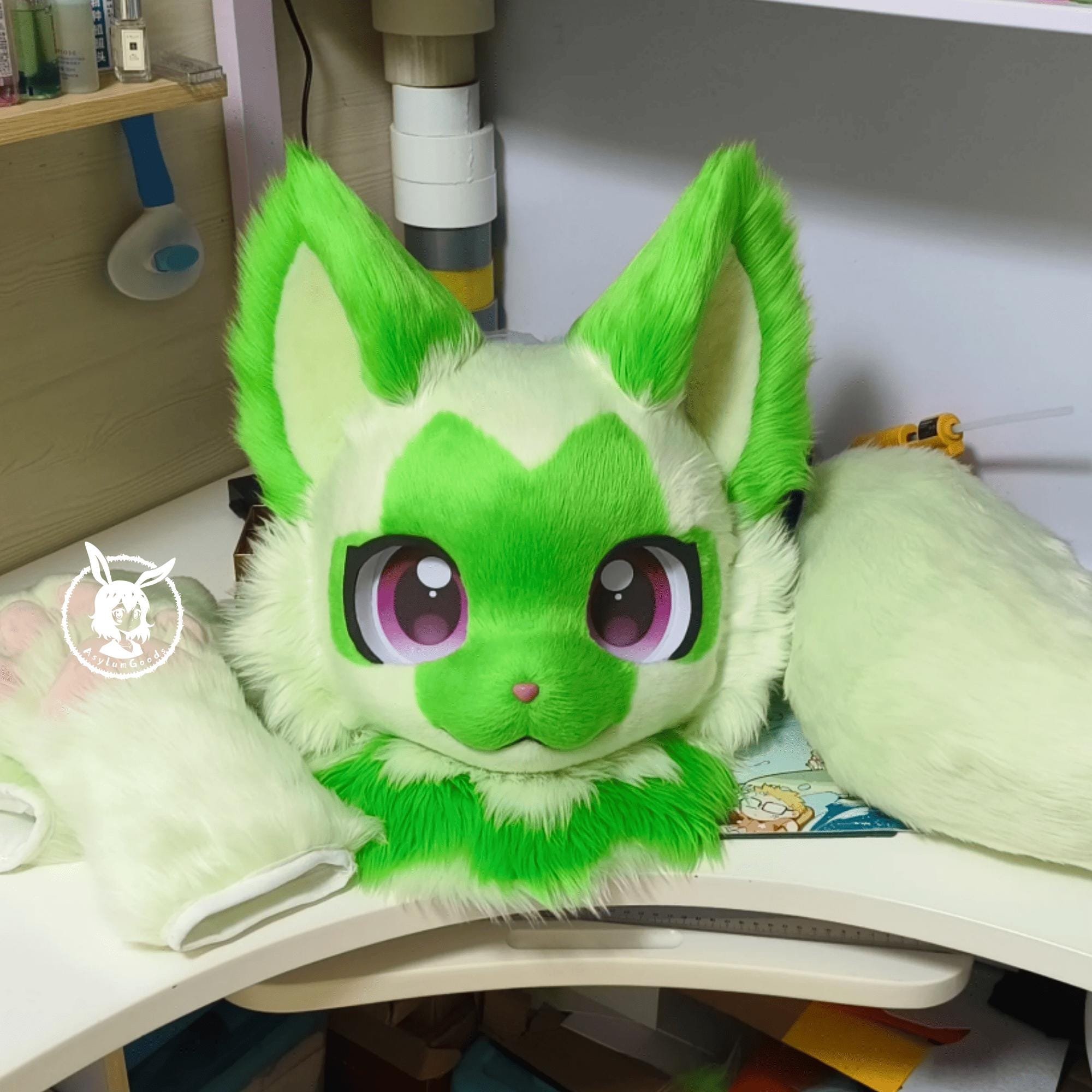 Grassland Cat God Fursuit Head,cosplay Kenomo Furhead,theme Party,furry ...