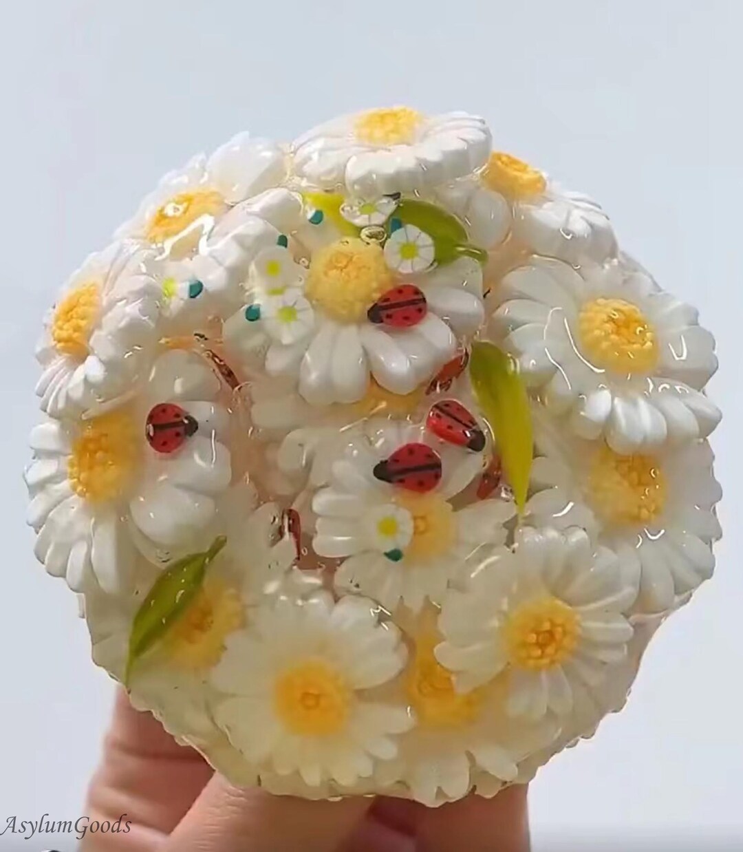 Daisy Slime,transparent Slime,stuffing Slime,stress Relief Slime,fluffy ...