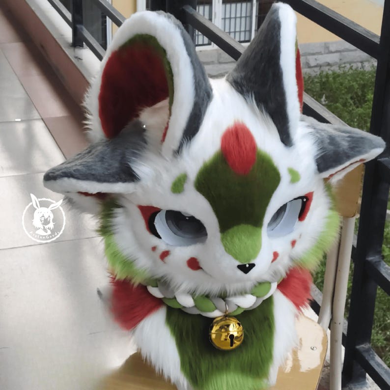 Four-eared Dragon Elf Fursuit Head,cosplay Kenomo Furhead,theme Party ...