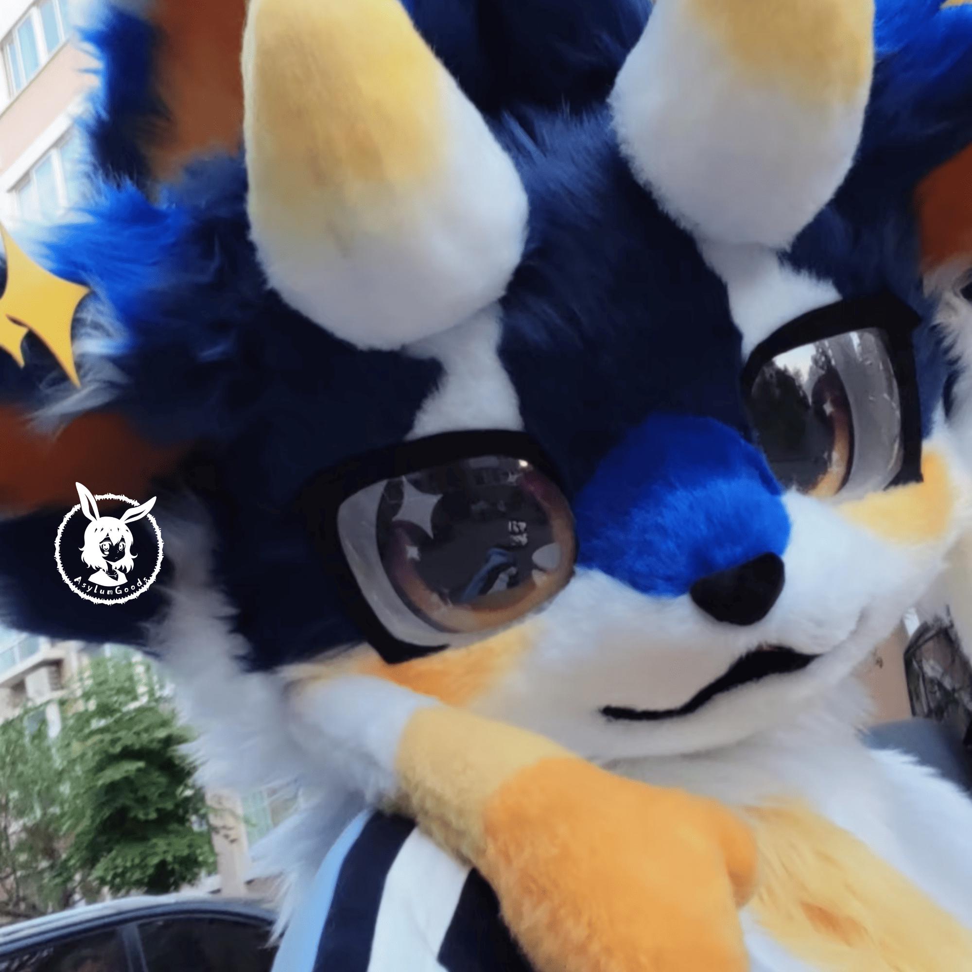 Cute Blue Star Dragon Fursuit Head,cosplay Kenomo Furhead,theme Party ...