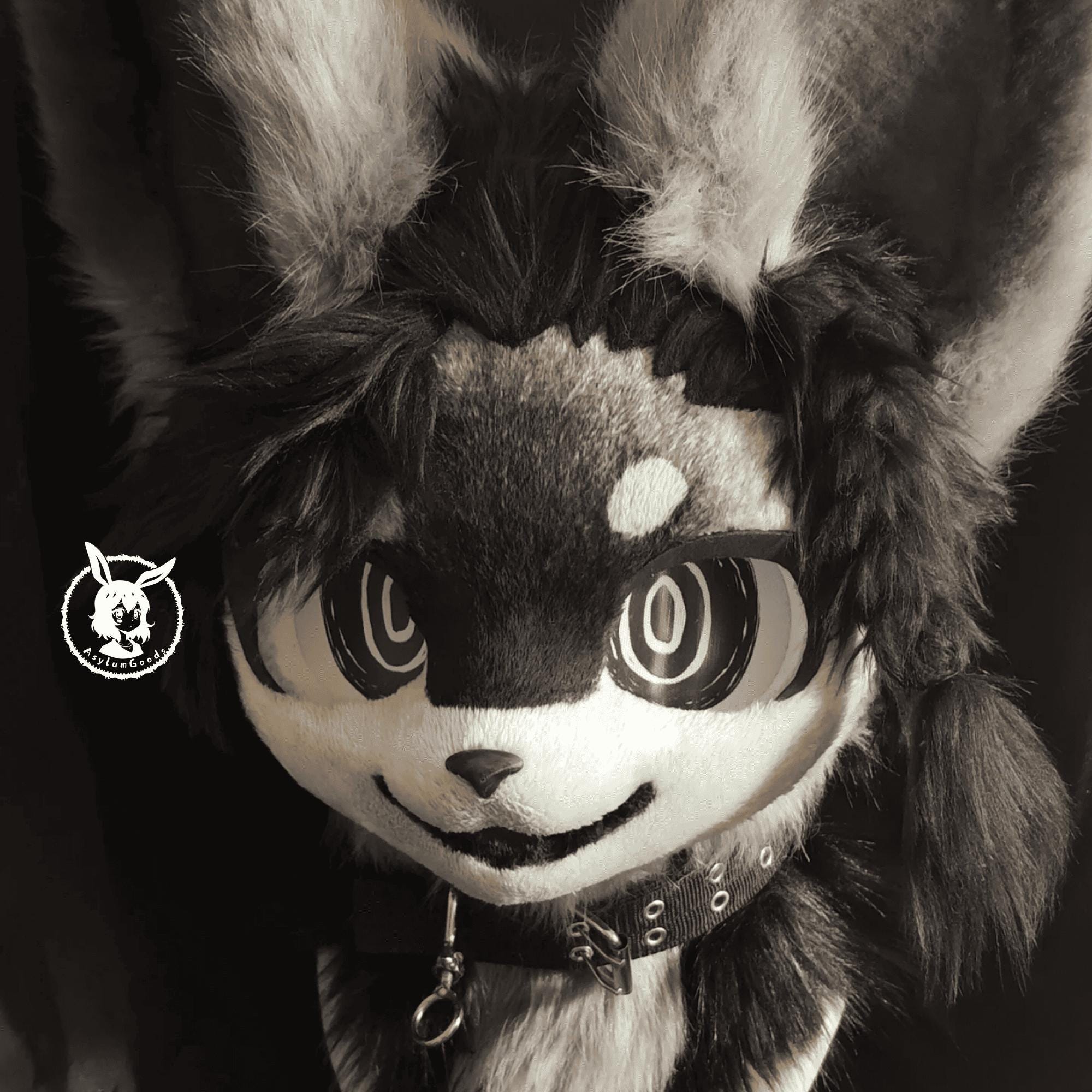 Black Ponytail Cat Lady Fursuit Head,cosplay Kenomo Furhead,theme Party ...