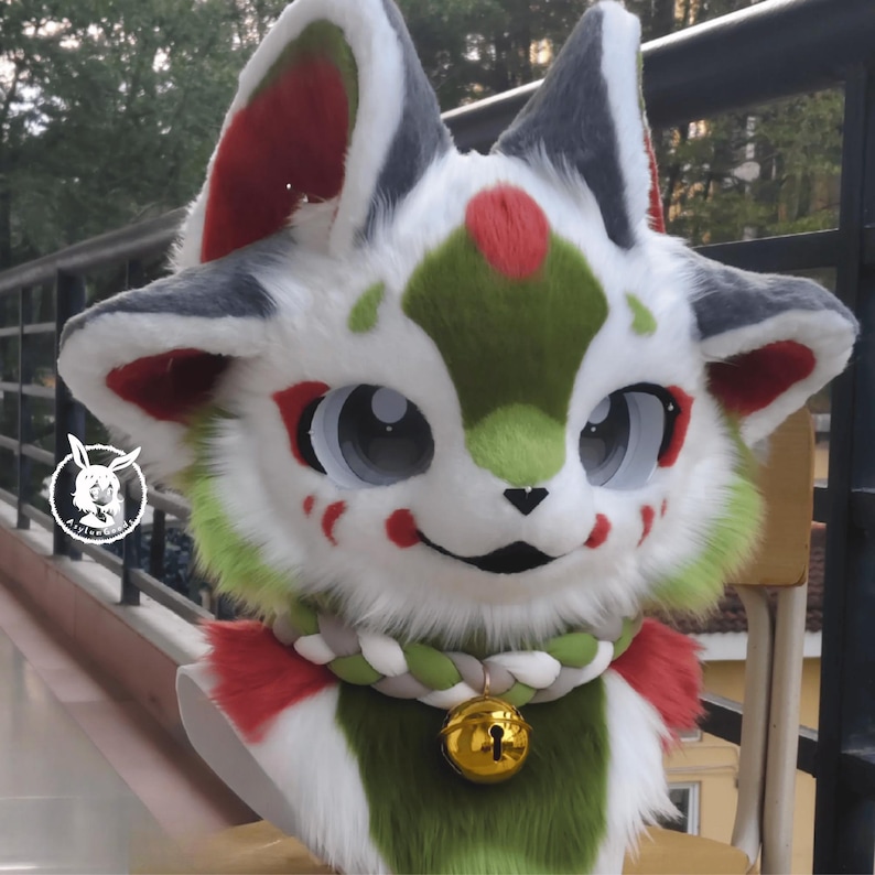 Four-eared Dragon Elf Fursuit Head,cosplay Kenomo Furhead,theme Party ...
