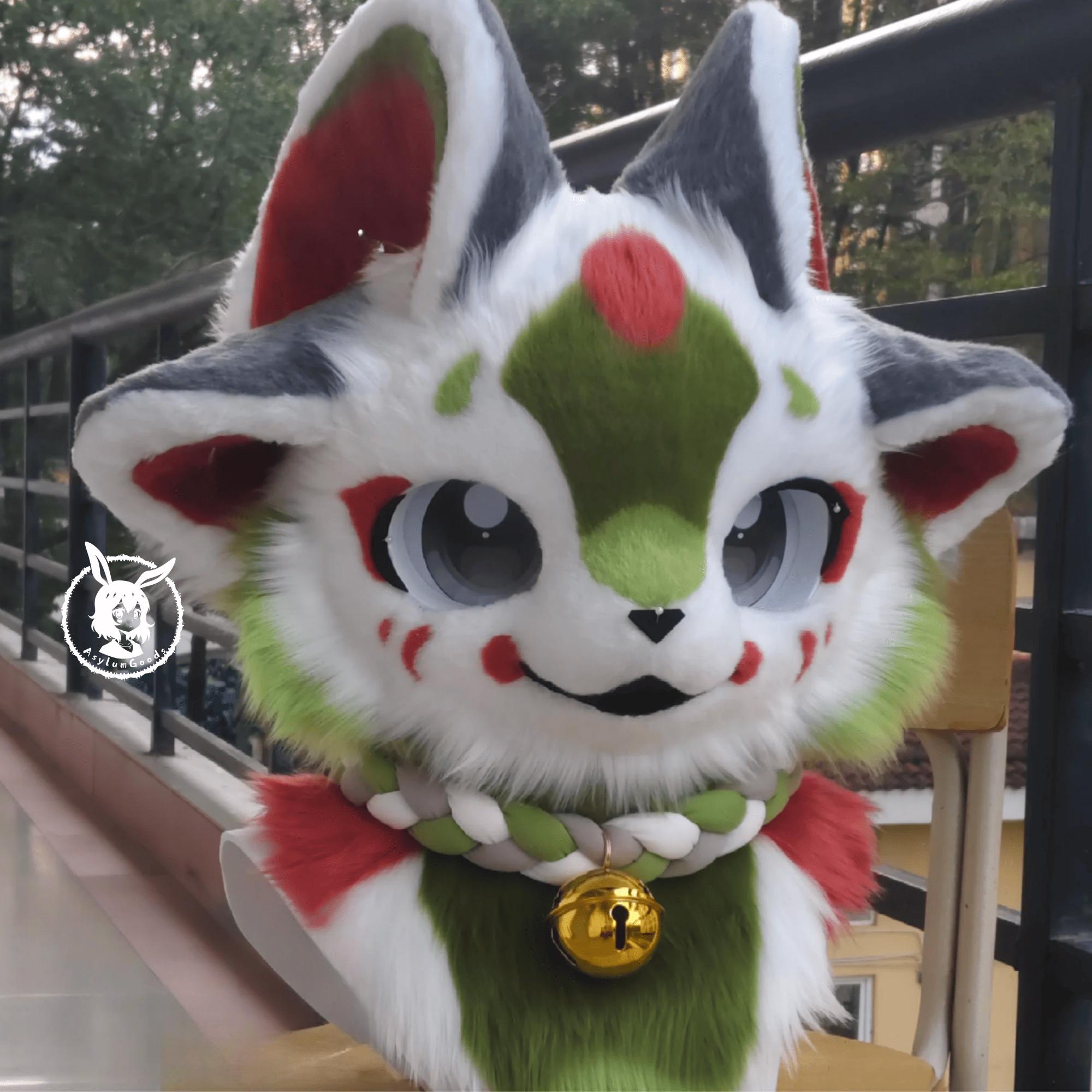 Four-eared Dragon Elf Fursuit Head,cosplay Kenomo Furhead,theme Party ...
