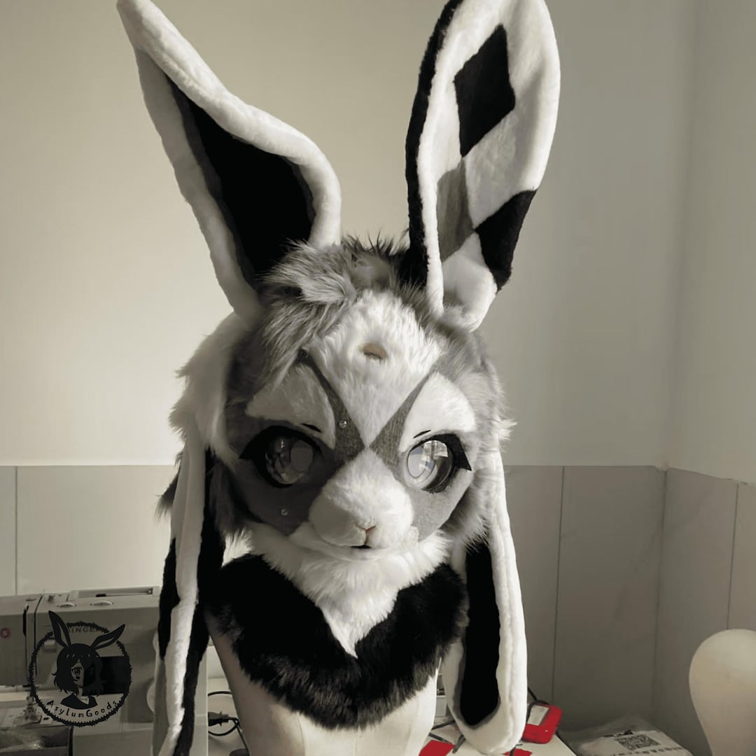 Crown Queen Rabbit Furry Head,cosplay Kenomo Fursuit Head,theme Party ...