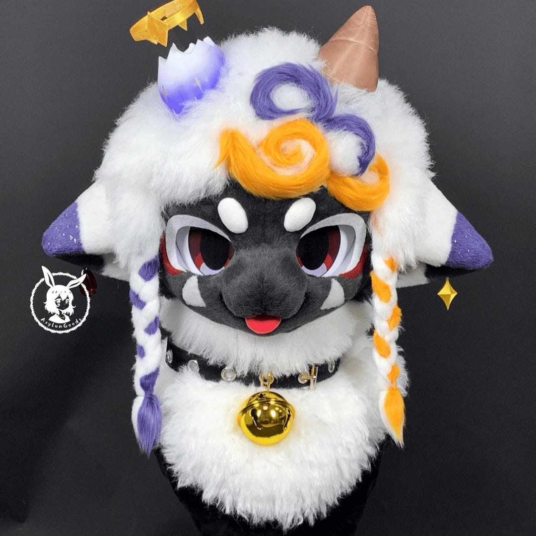 Lucifer Devil Lamb Fursuit Head,cosplay Kenomo Furhead,theme Party ...