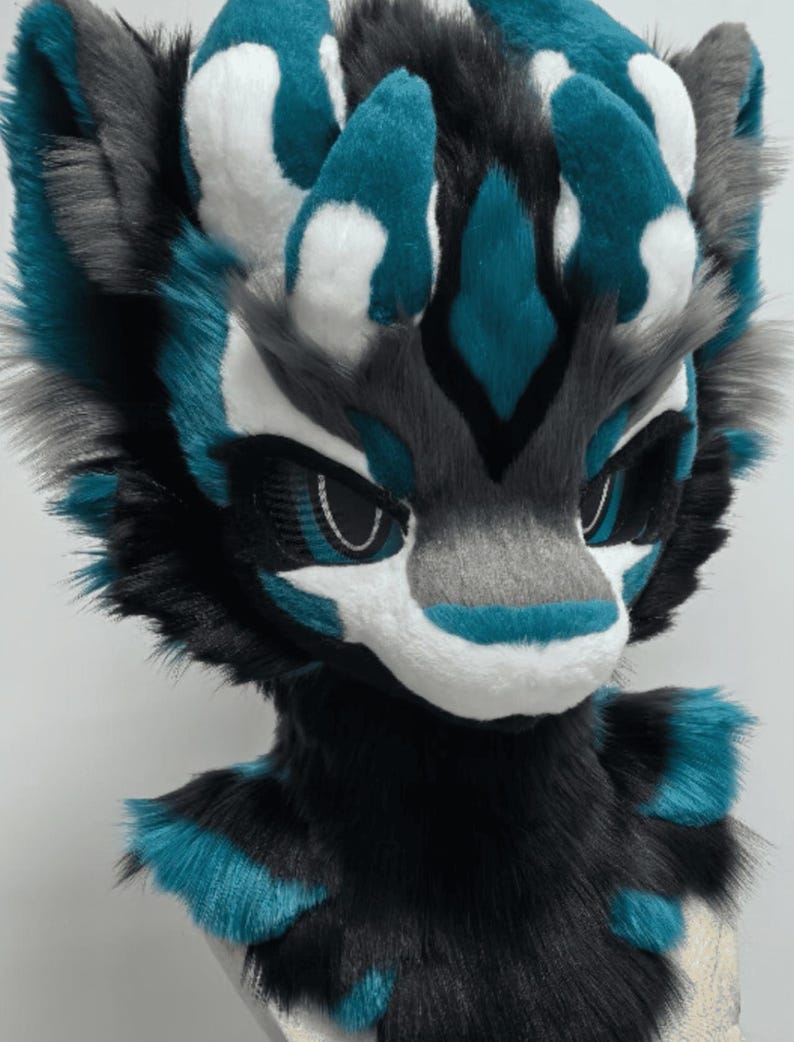 Death's Herald Fursuit Head,cosplay Kenomo Furhead,theme Party,furry ...