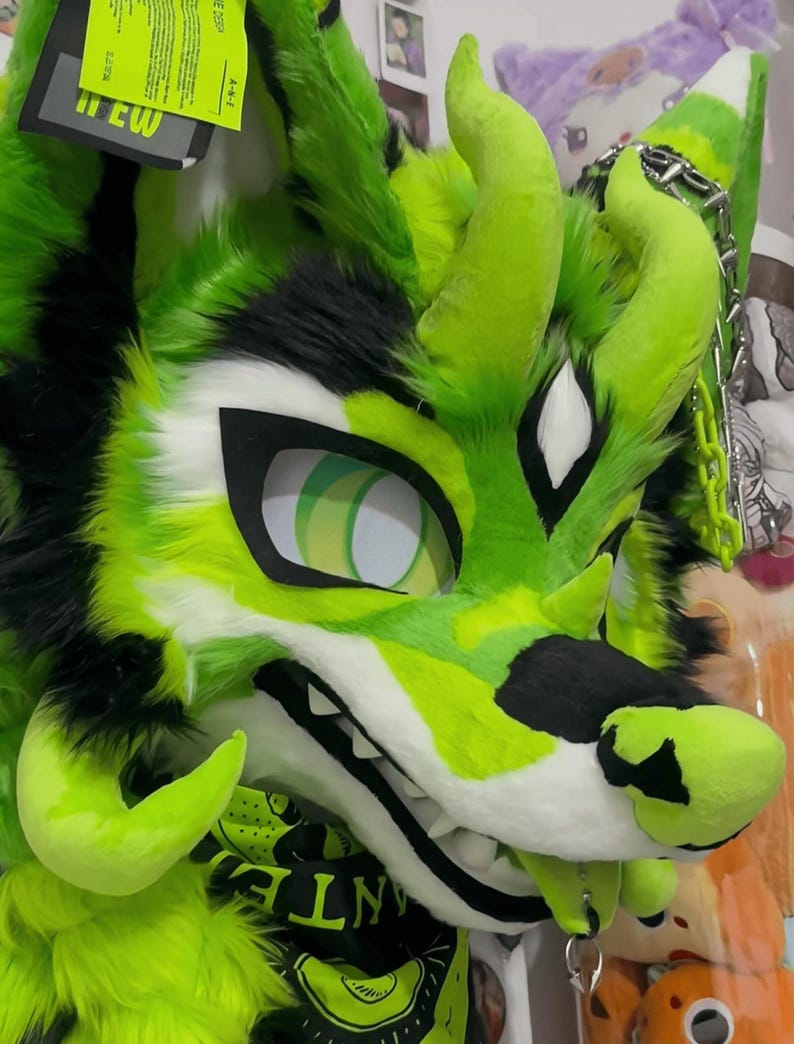 Venomous Wolf Fursuit Head,cosplay Kenomo Furhead,theme Party,furry ...