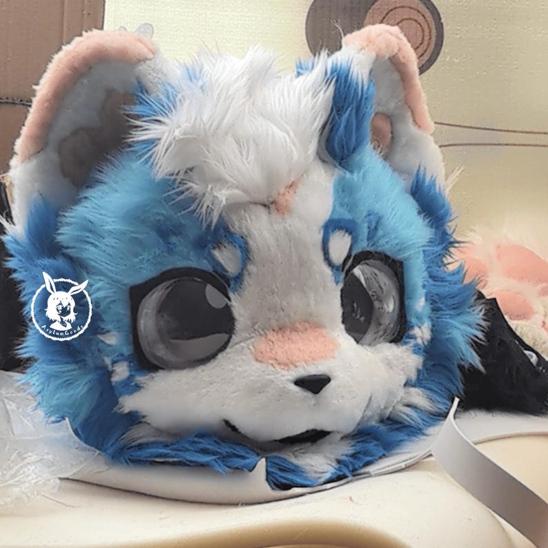 Blue Bubble Dog Fursuit Head,cosplay Kenomo Fursuit Head,theme Party ...