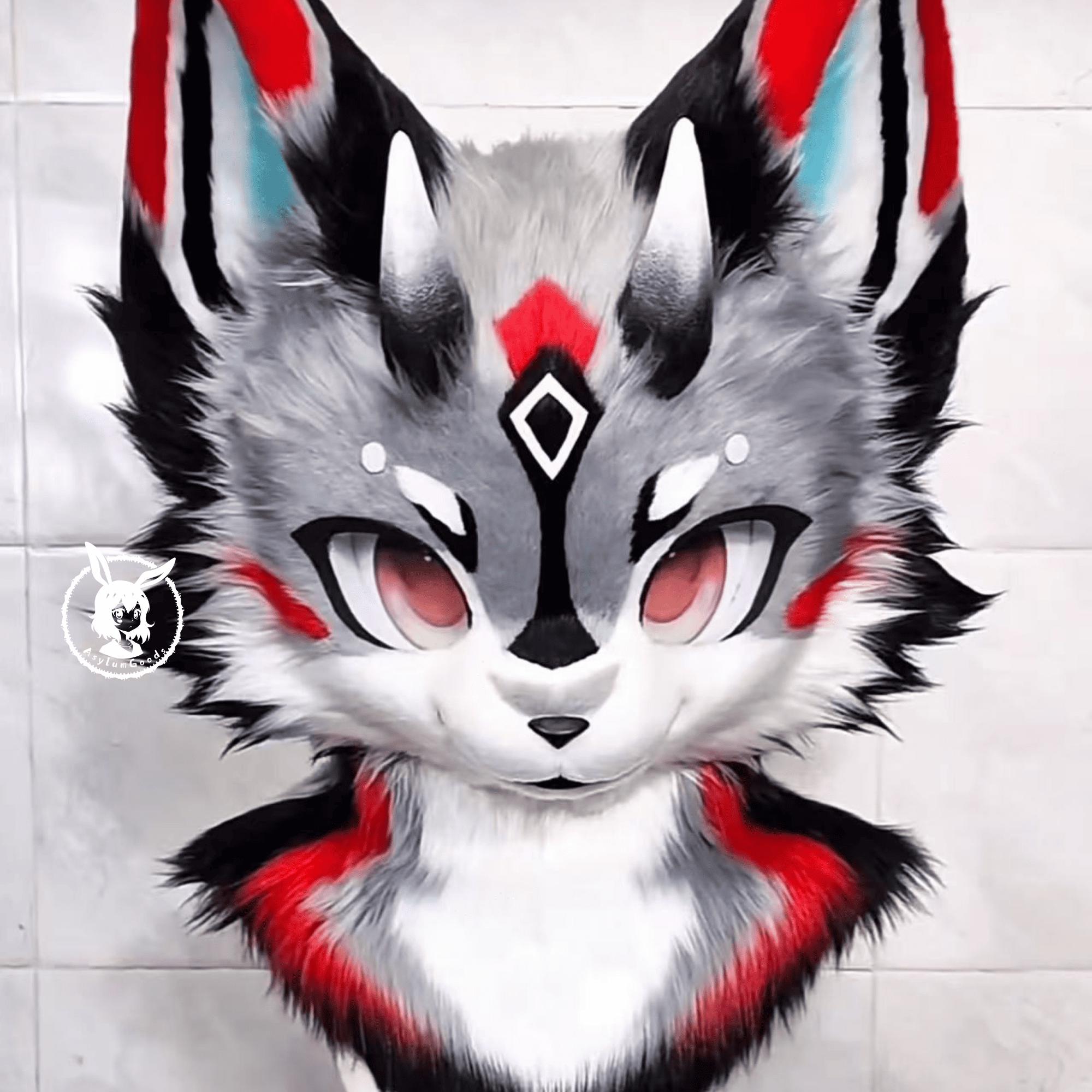 Hellcats Fursuit Head,cosplay Kenomo Furhead,theme Party,furry Fursona ...