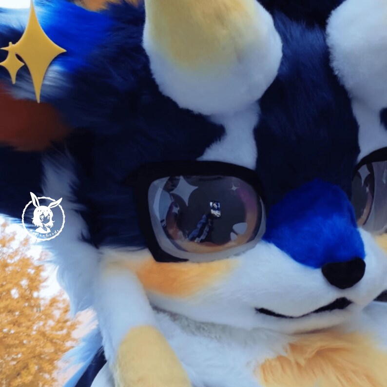 Cute Blue Star Dragon Fursuit Head,cosplay Kenomo Furhead,theme Party ...