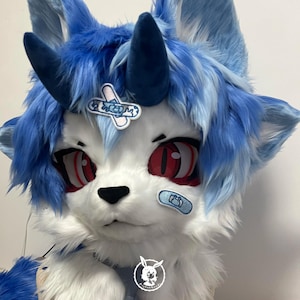 Blue Devil Dogs Fursuit Head,cosplay Kigurumi Furhead,kenomo Theme ...
