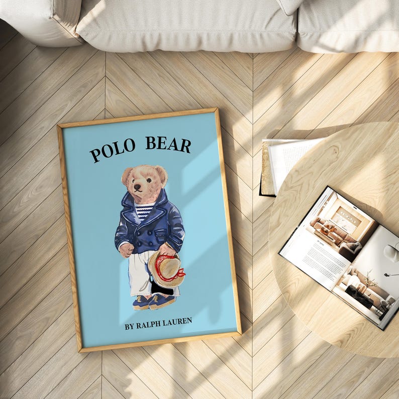 Polo Bear Poster Fashion Magazine Poster Vintage Fashion Magazine ...
