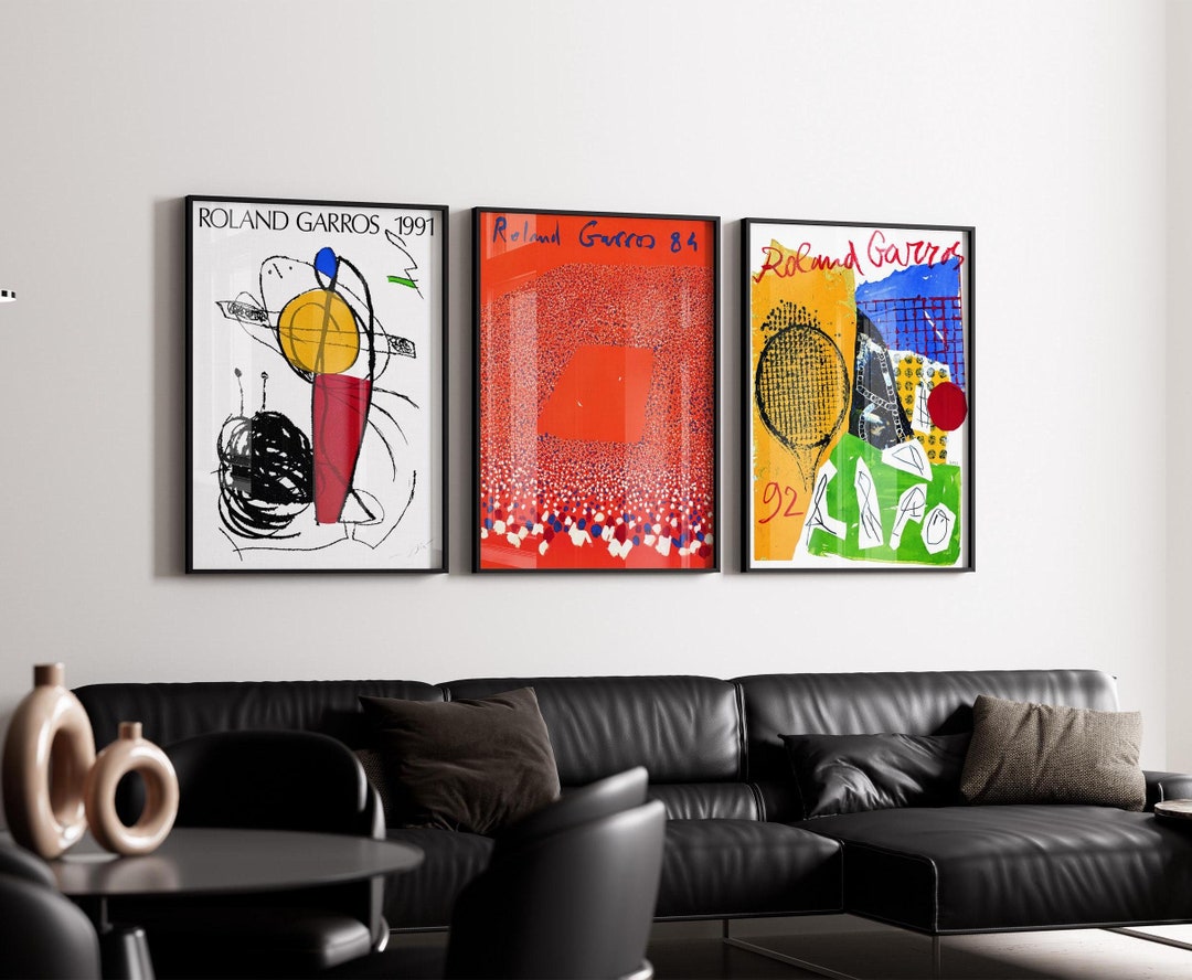 Roland Garros 1984 1991 1992 Posters Tennis Poster Roland Garros Poster ...