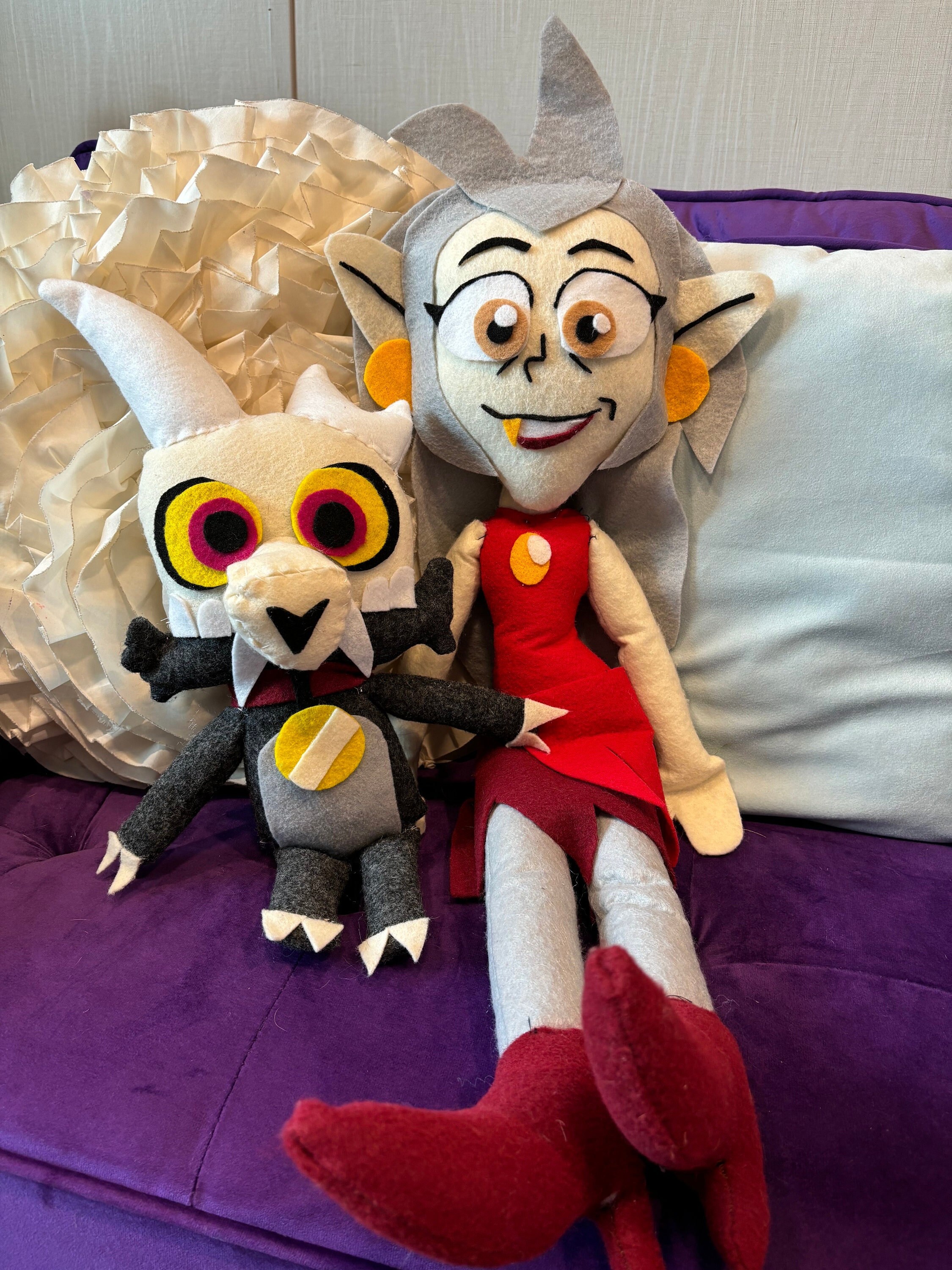 The Owl House Eda and King Handmade Felt Doll Set - Etsy