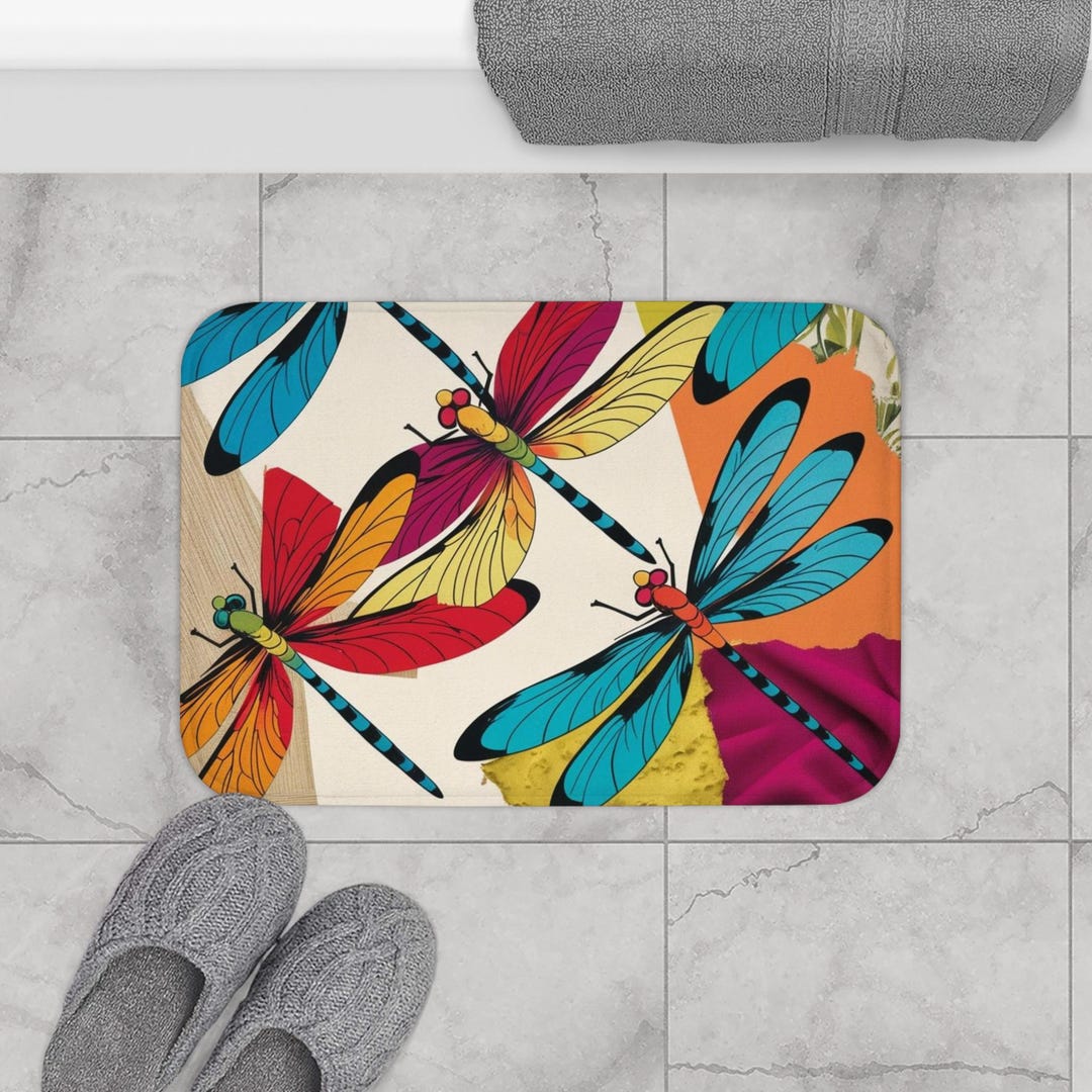 Dragonfly Bath Mat - Etsy