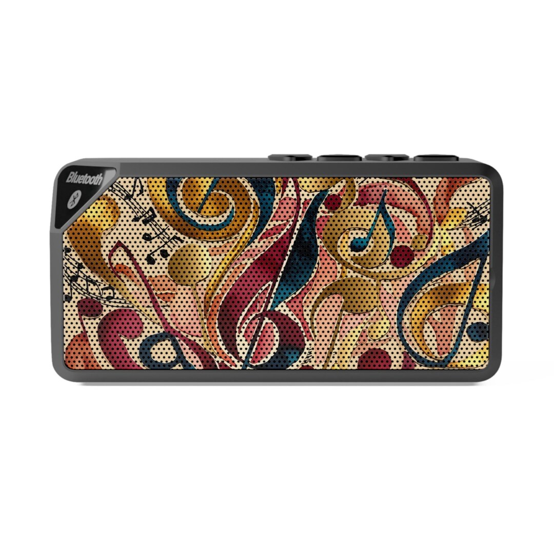 Abstarct Music Notes Bluetooth Speaker - Etsy