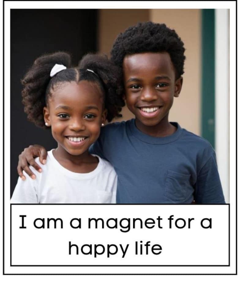 21 Encouraging Affirmation Cards for Children, Motivational Flashcards ...