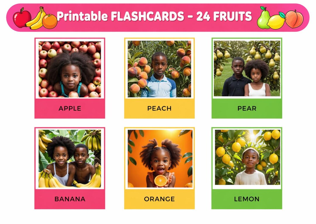 Fruit Flashcards: Interactive Learning Tool for Toddlers (digital ...