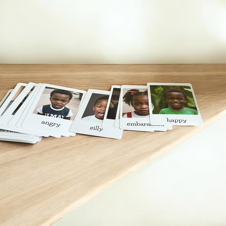 Emotion Flashcards: Diverse Feelings, Toddler-friendly Cards With Case ...