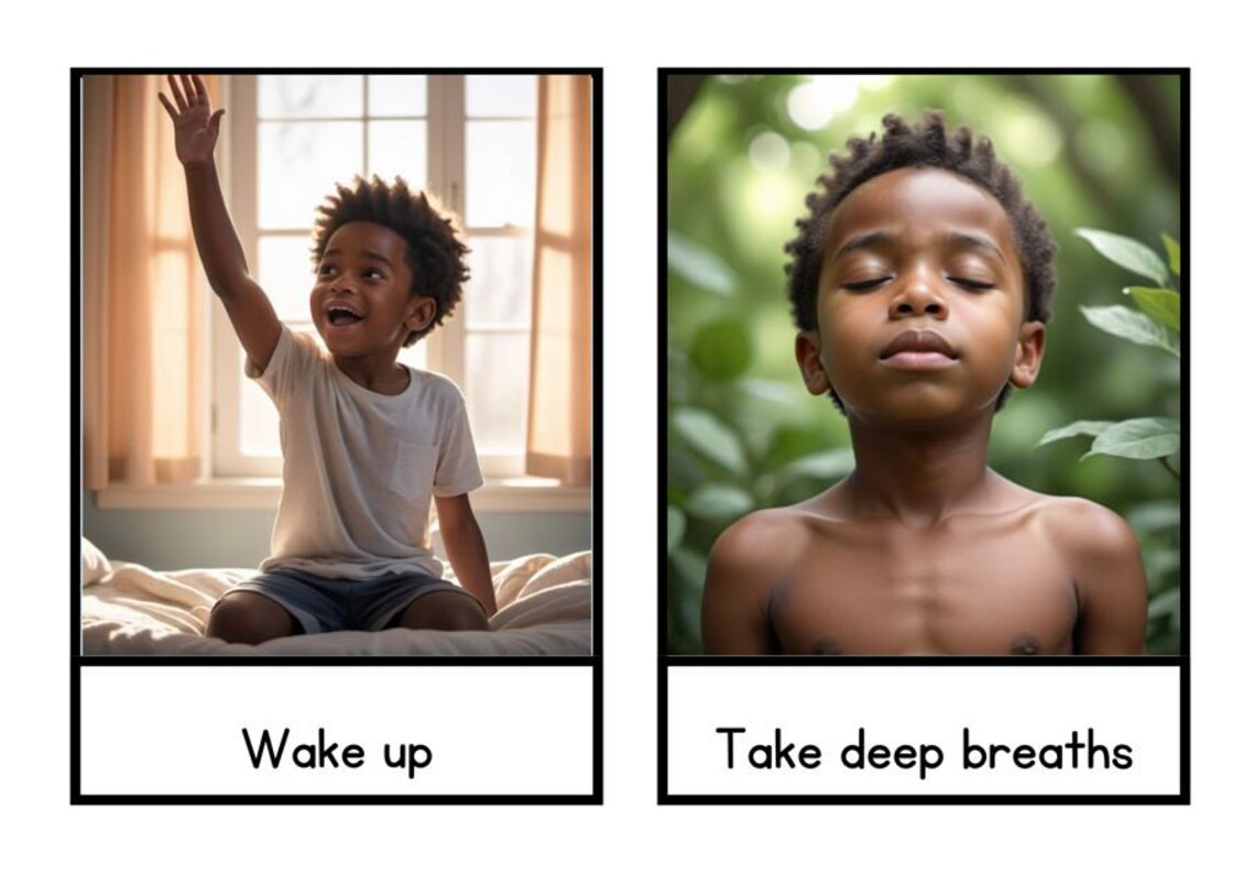 21 Montessori Toddler Daily Routine Set: Flashcards, Chore Chart ...