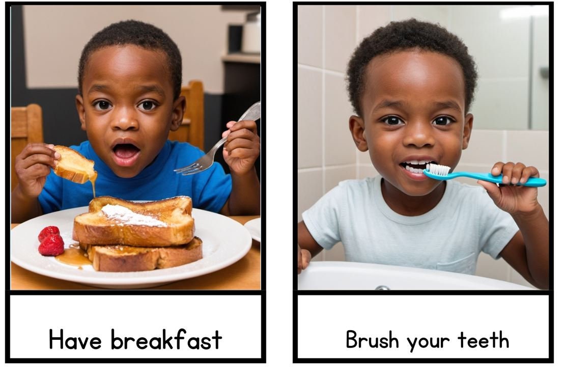 21 Montessori Toddler Daily Routine Set: Flashcards, Chore Chart ...