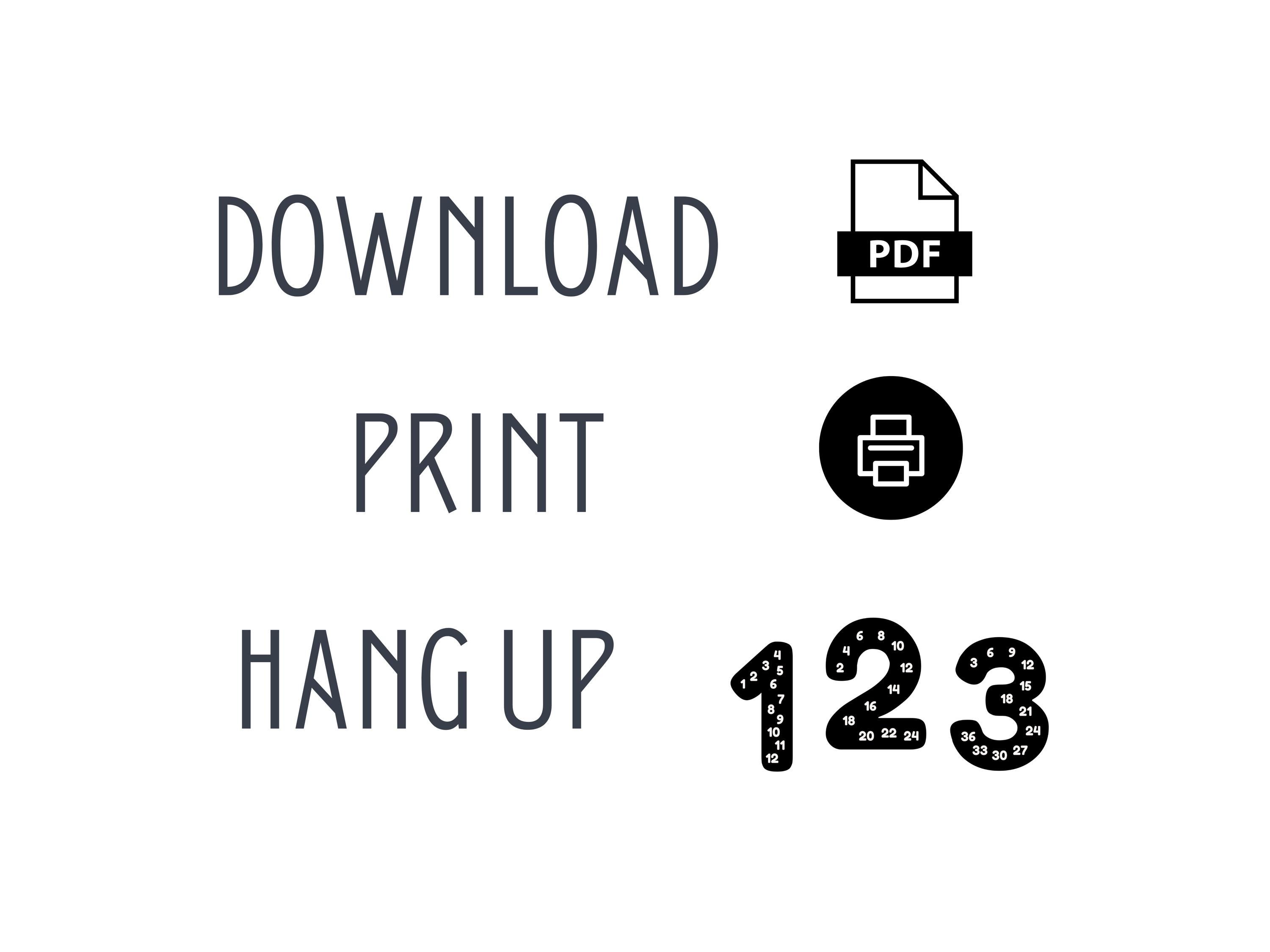 Skip Counting Multiplication Posters Black and White Printable ...