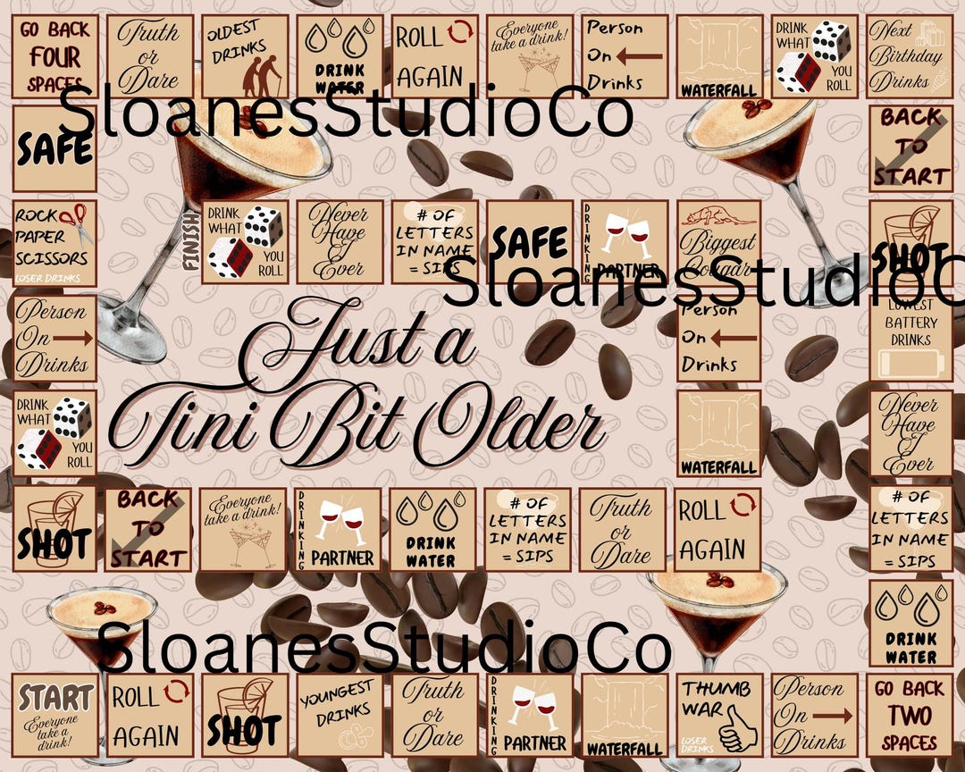 Tini Bit Older Espresso Drinking Board Game - Etsy