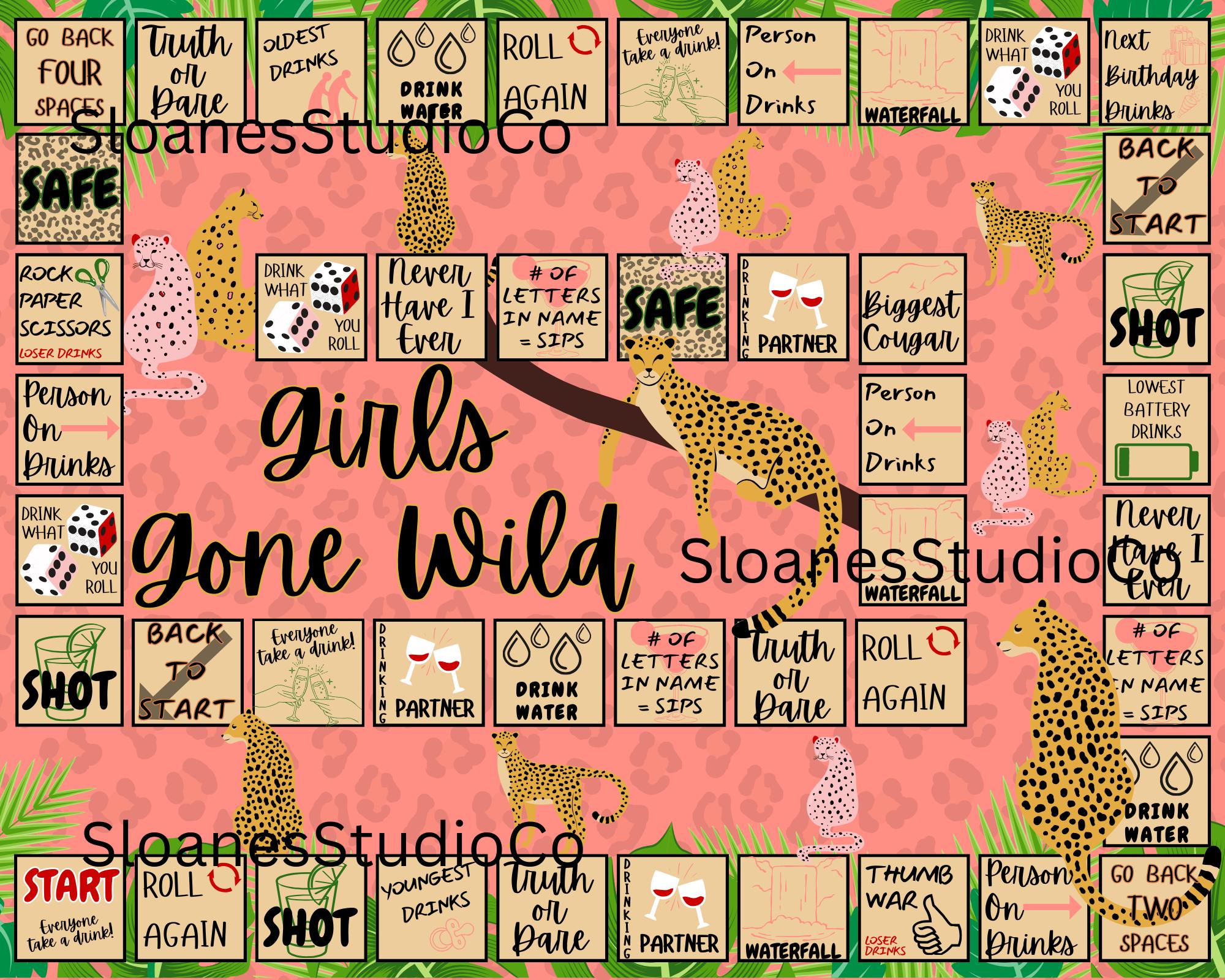 Girls Gone Wild Cheetah Drinking Board Game - Etsy