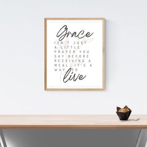 Grace is a Way to Live Farmhouse Digital Wall Art - Etsy