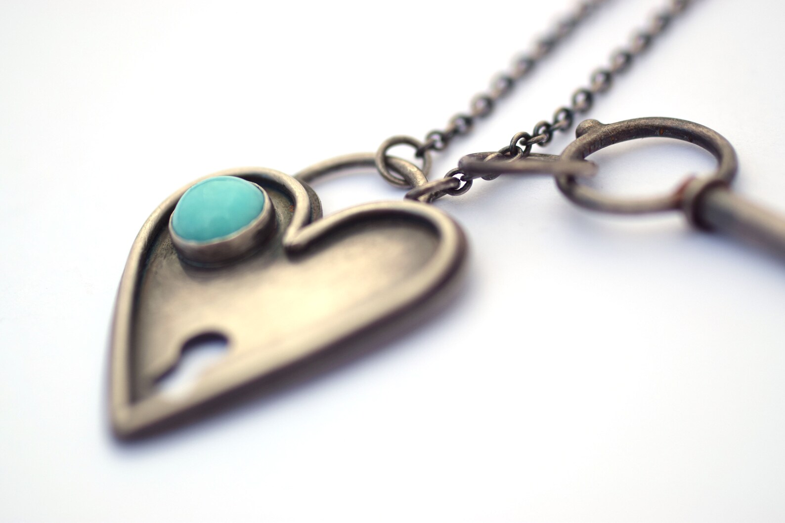 Heart Lock and Key Necklace Key to My Heart Necklace | Etsy