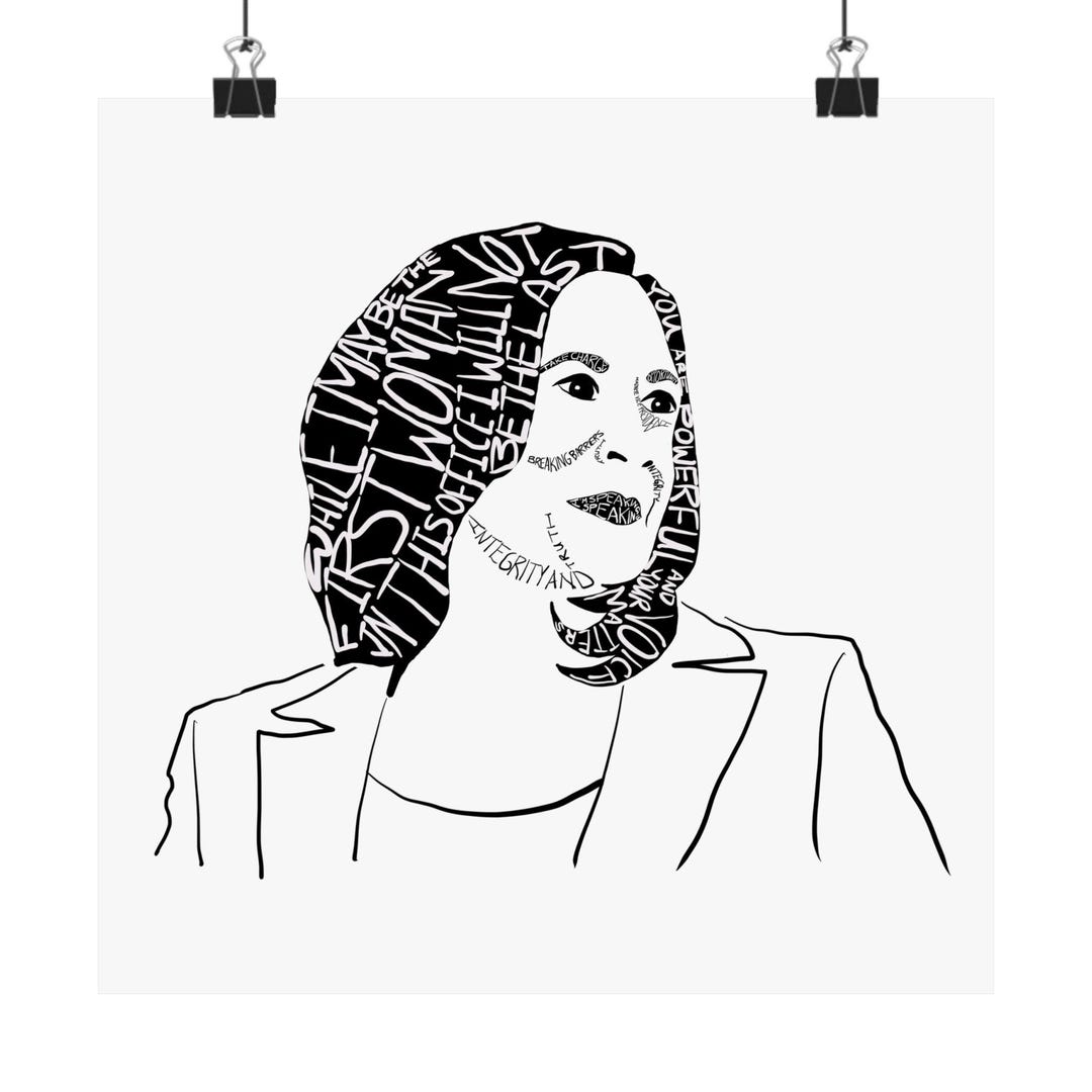 Kamala Harris Vertical Poster, Feminist Wall Art, Motivational Quote ...