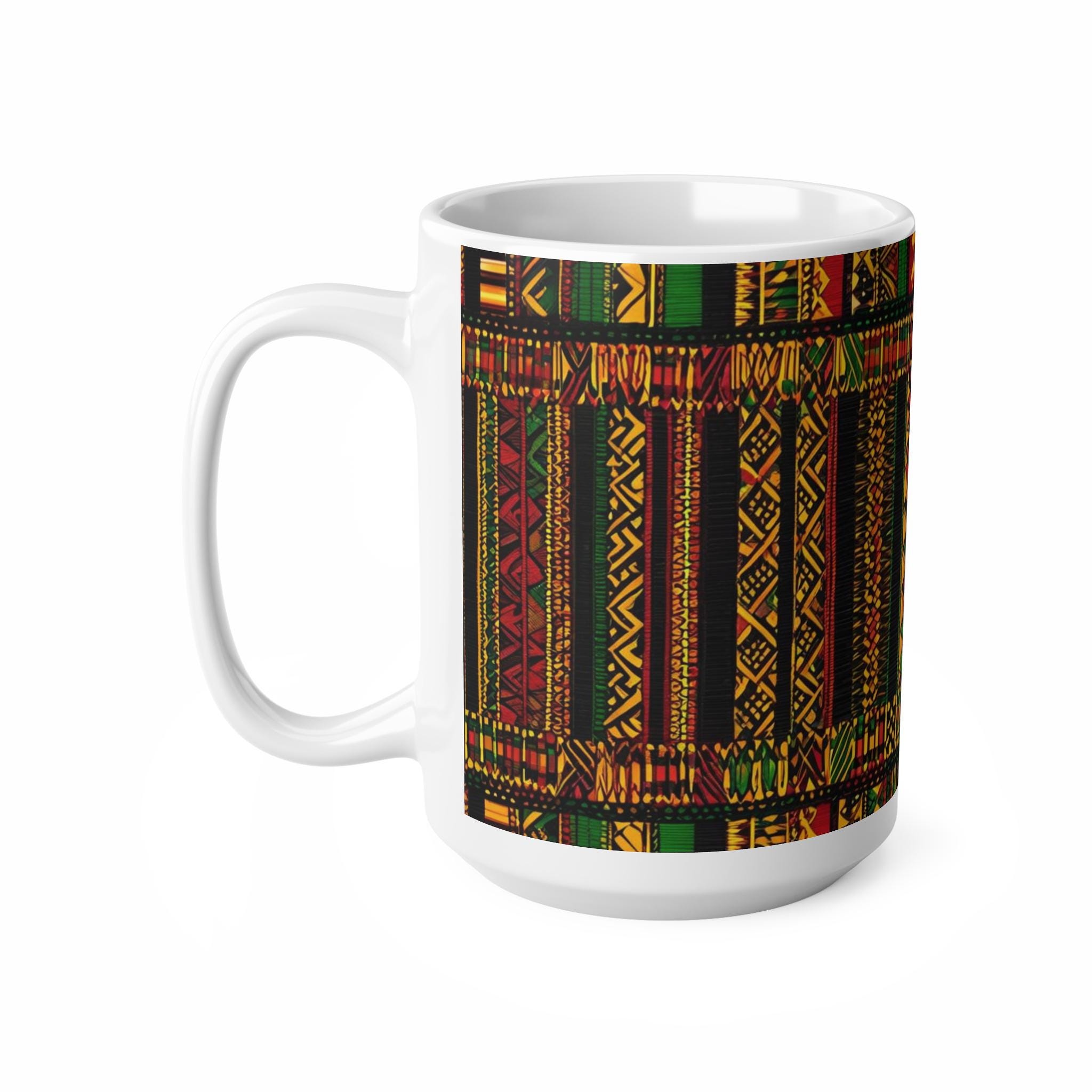 African Tribal Pattern Mug - Bold and Vibrant African Tribal Design ...