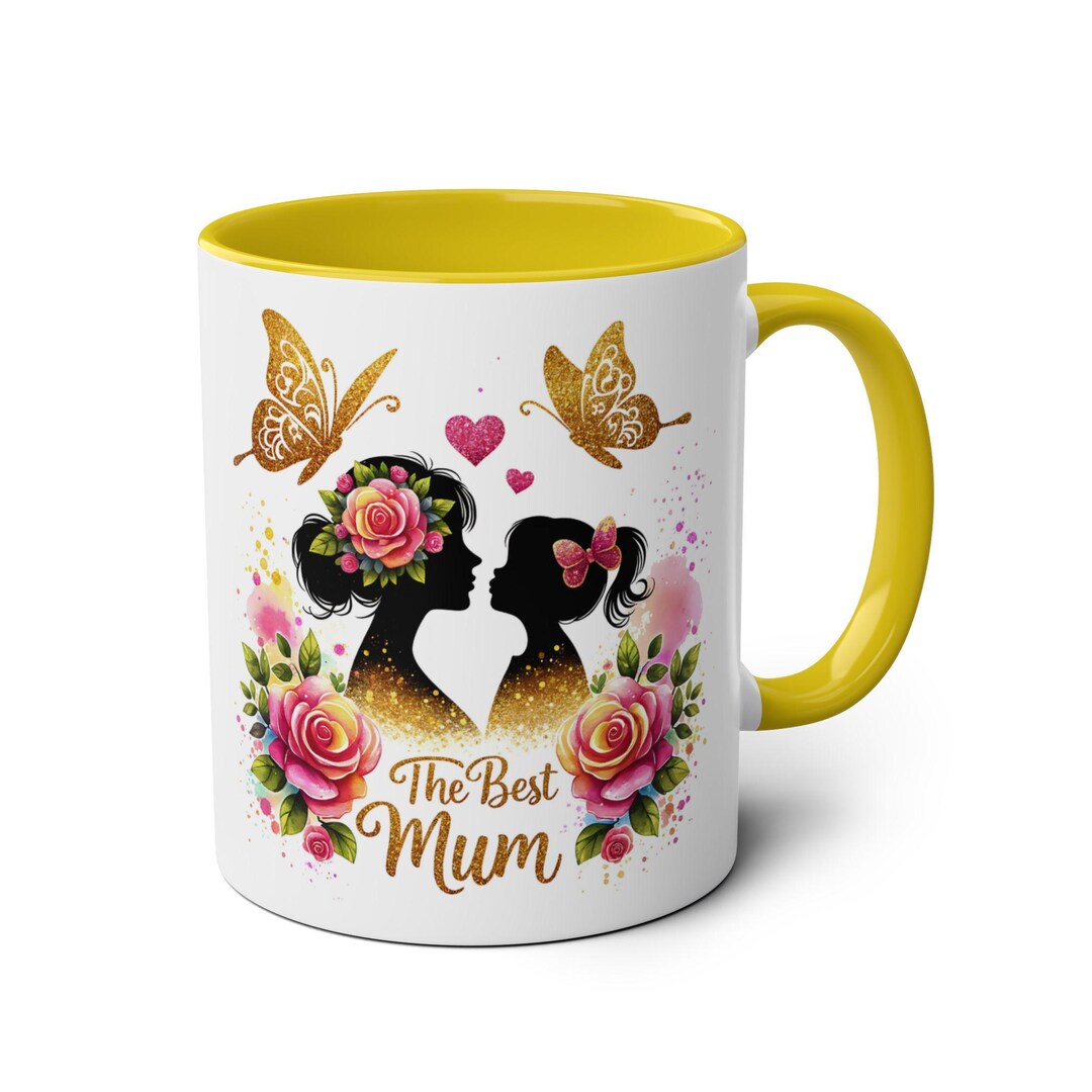 The Best Mum Mug With Floral and Butterfly Design, Heartfelt Gift for ...