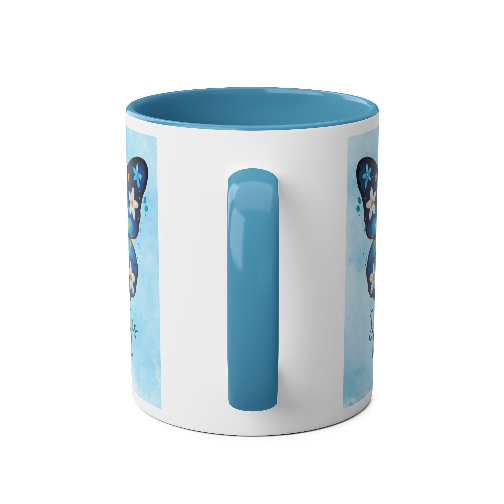 Autism Awareness Butterfly Mug With Colorful Design, different is ...