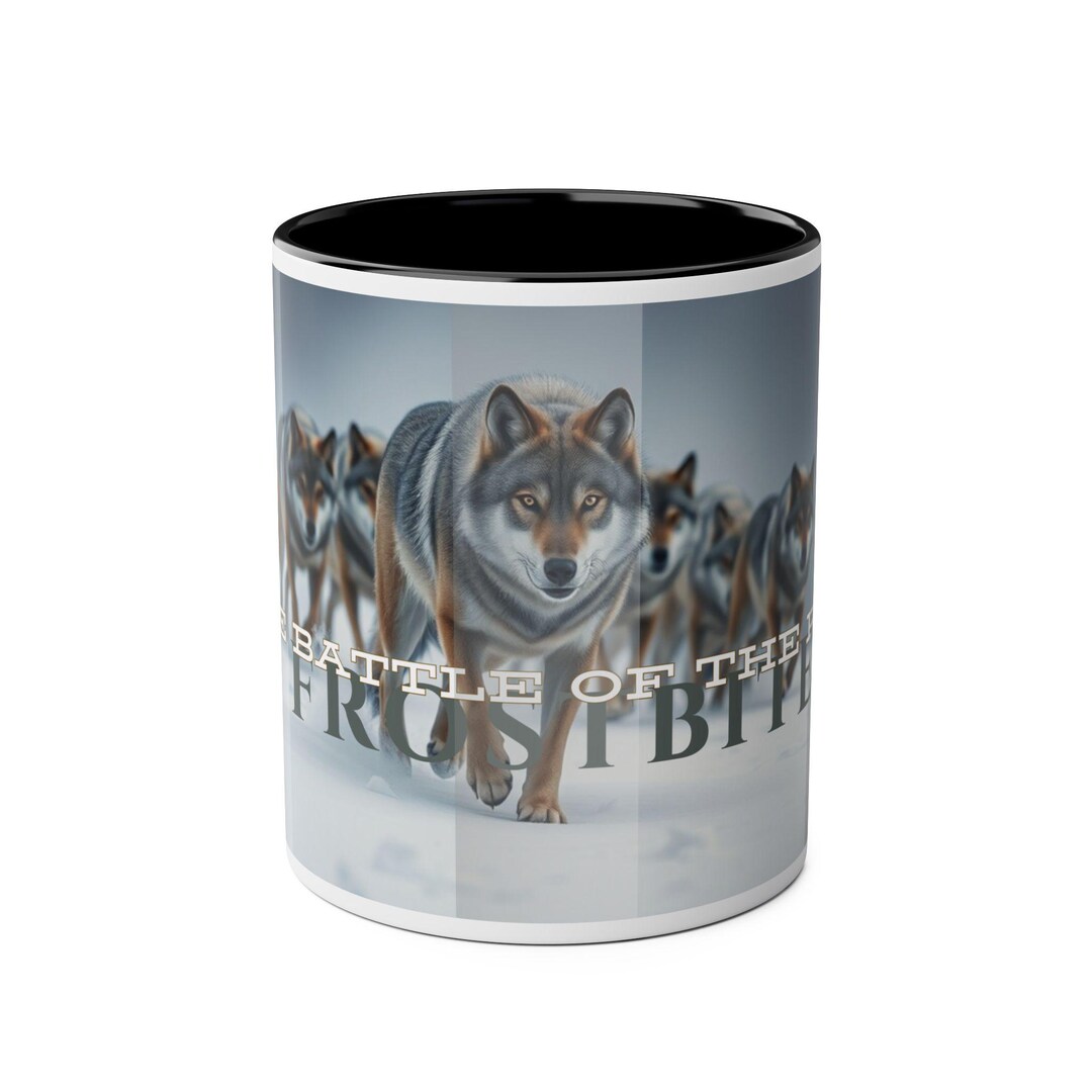 Battle of the Frostbite Wolf Mug, Majestic Pack Leader Ceramic Cup for ...