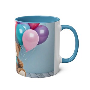 Teddy Bear Balloon Mug -cute and Playful Balloon Design - Adorable ...