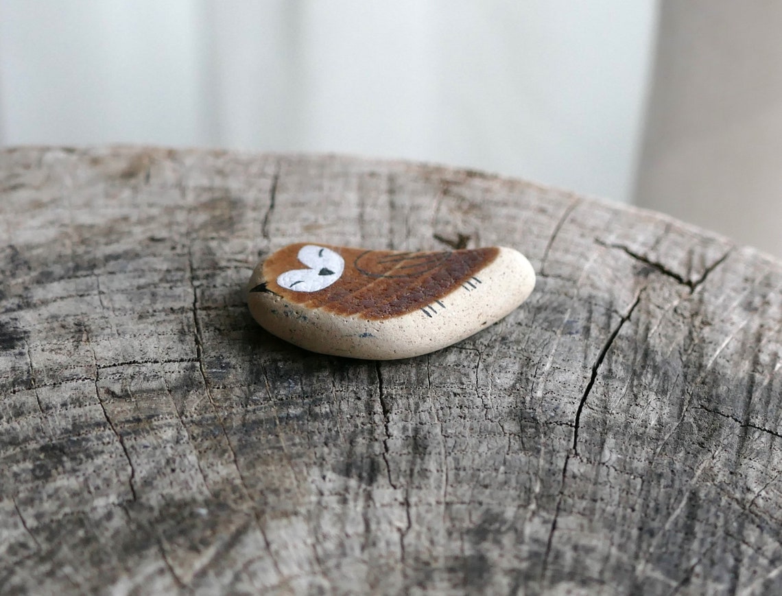 Healing Shard, Brown Beach Pottery Owl - Etsy