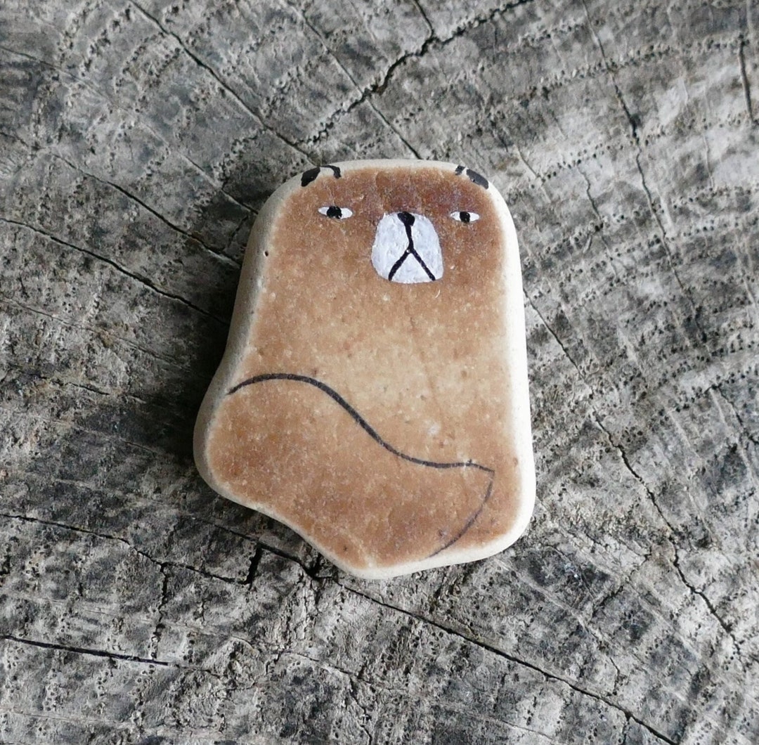 Brown Healing Shard, Beach Pottery Cat - Etsy