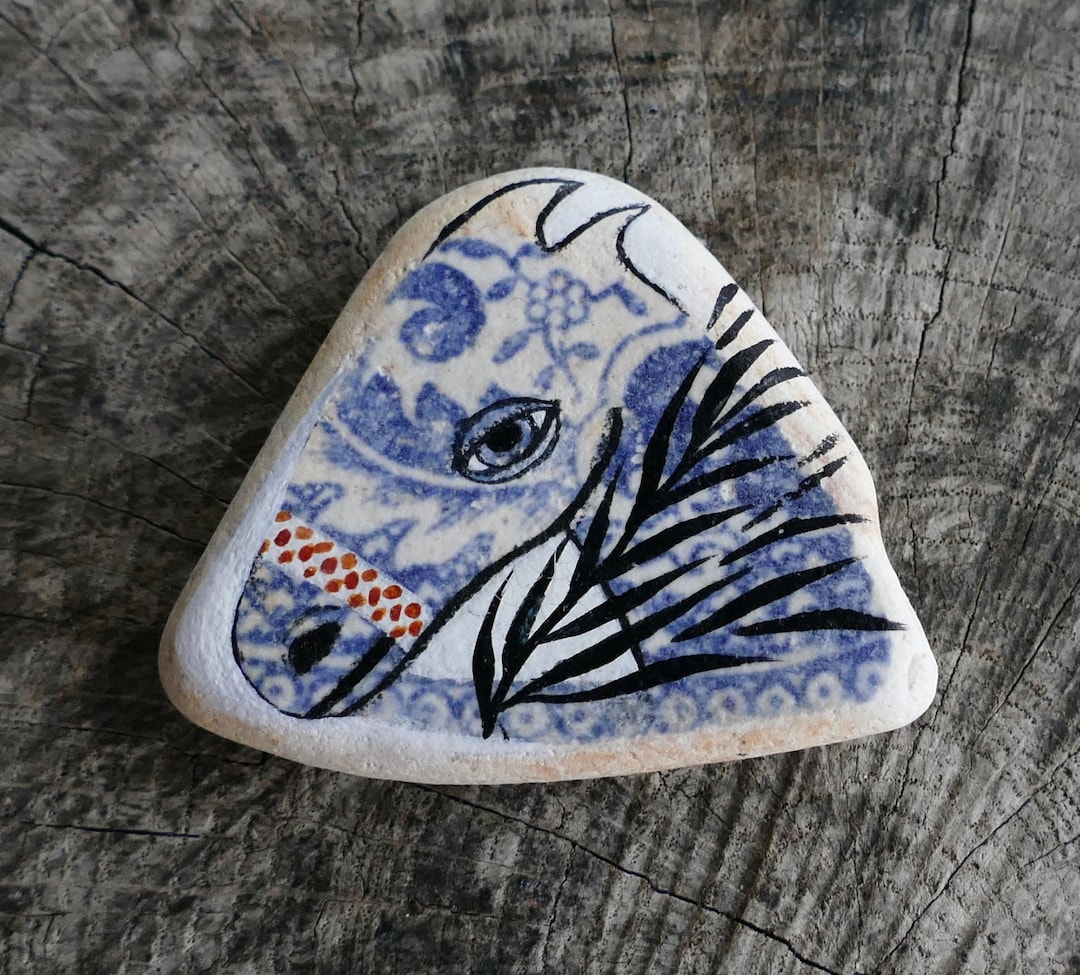 Large Blue Healing Shard, Beach Pottery Horse - Etsy